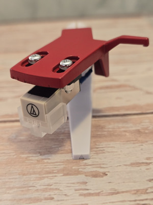 GENUINE Audio Technica AT3600L ANGLED Headshell Cartridge Combo Red | eBay