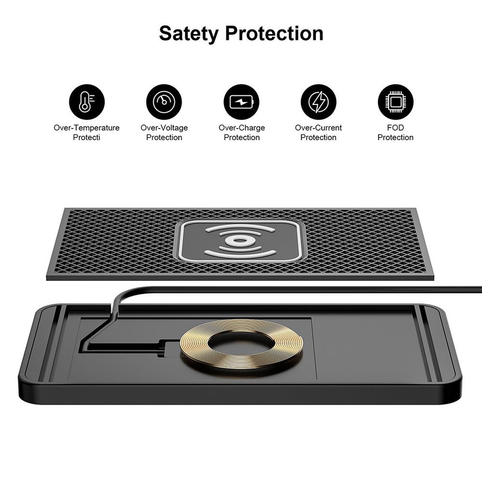 Cuttable 1M Wireless Car Charger Intelligent Coil Alignment for Fast ...