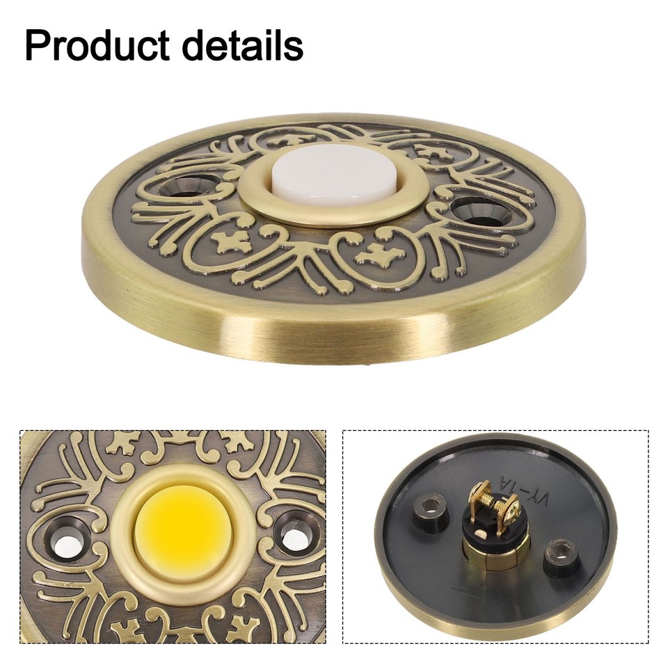 Bronze Wired Doorbell Doorbell Push Button Weatherproof Design Sleek ...