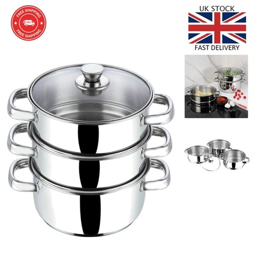 24cm Multi-Layer Food Steamer – Healthy Cooking with Stainless Steel ...