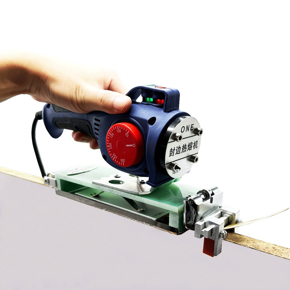 220V Portable Edge Banding Machine Adjustable Temp Wood PVC Manual Edge ...