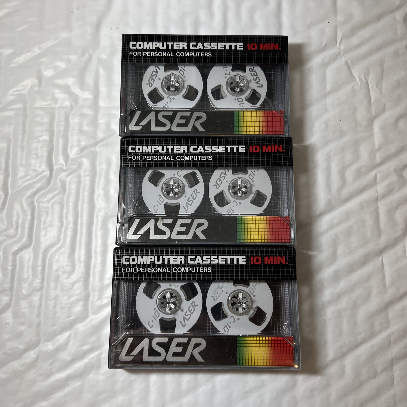 Lot Of 3 NEW Laser C-10 Computer Cassette 10 Min Personal Computers ...