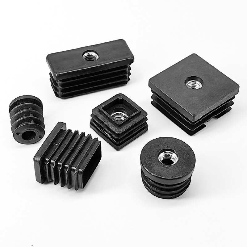 Round/Square Plastic Tube End Caps Insert Bungs Nuts Plug Adjustable ...
