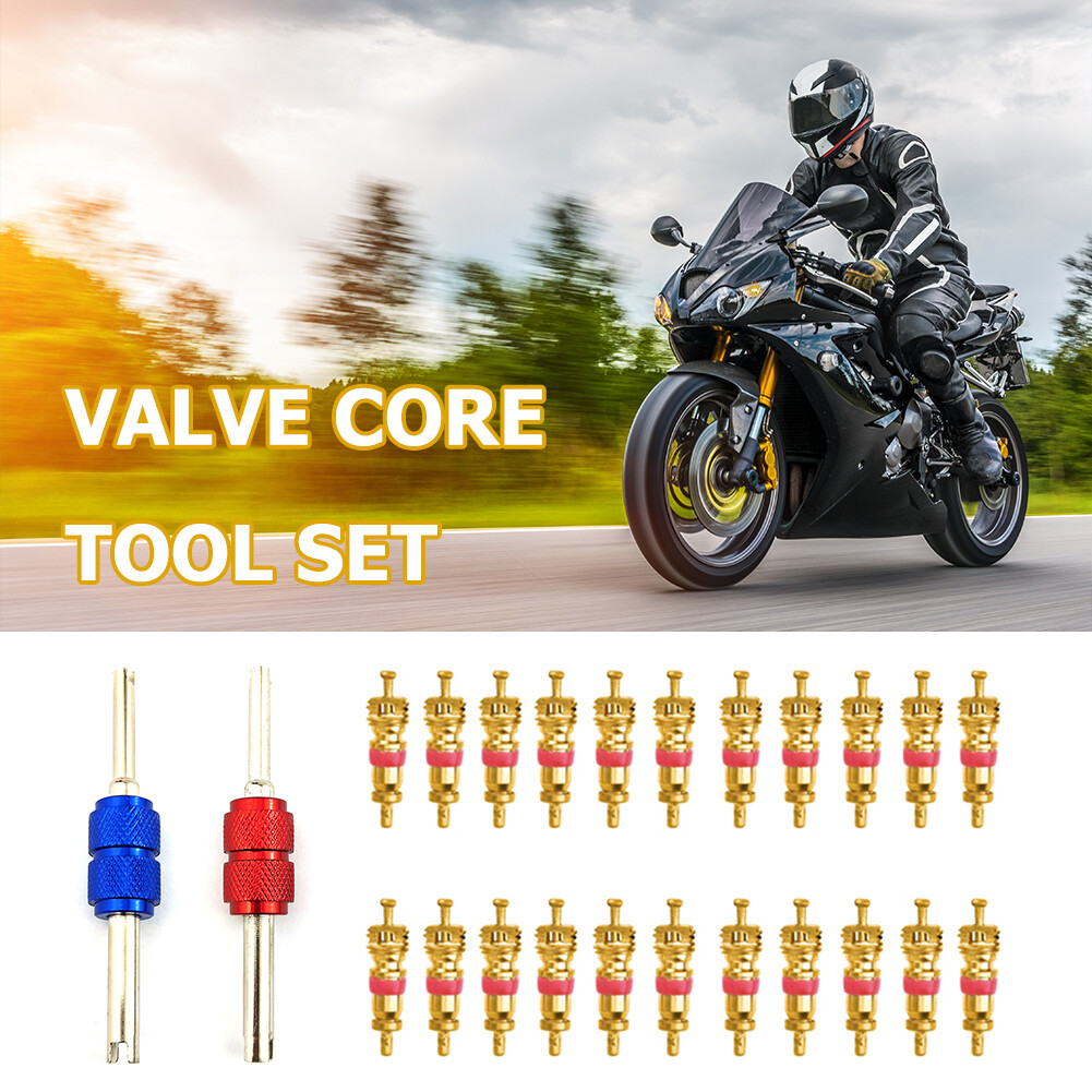 20Pcs Copper Insert Valve Core Dual Use Car Tire Remover Tyre Valve ...