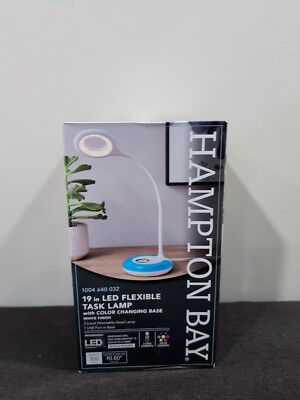 Hampton Bay 19 in. White LED Task Lamp with Color Changing | eBay
