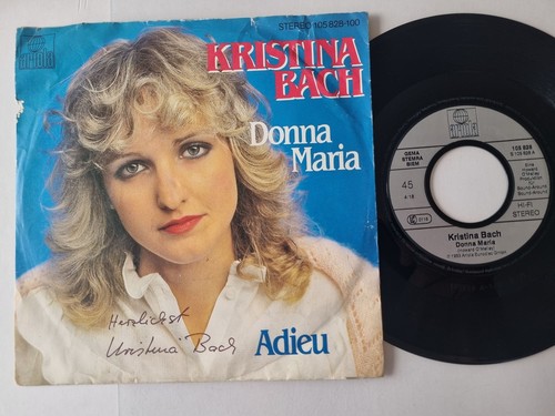 Kristina Bach - Donna Maria 7'' Vinyl Germany/ SIGNIERT MIT AUTOGRAMM ...