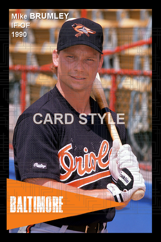 Mike Brumley - 1990 Baltimore Orioles - choose a size - color print | eBay