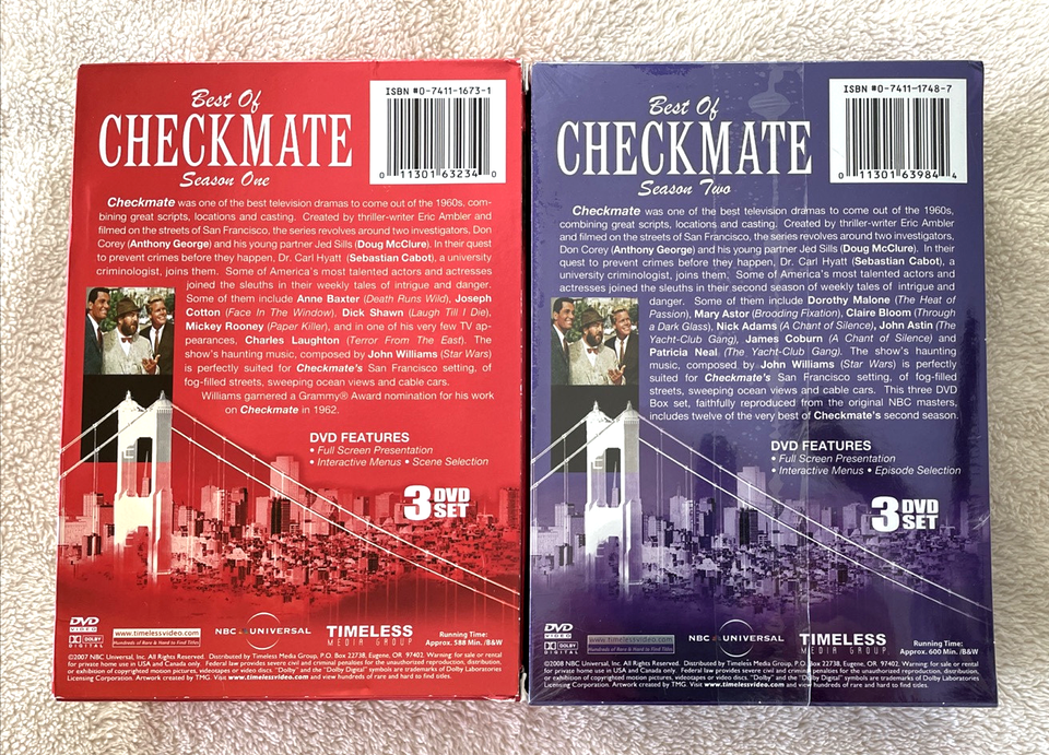 Checkmate Seasons 1 & 2 DVD 11301637857| eBay