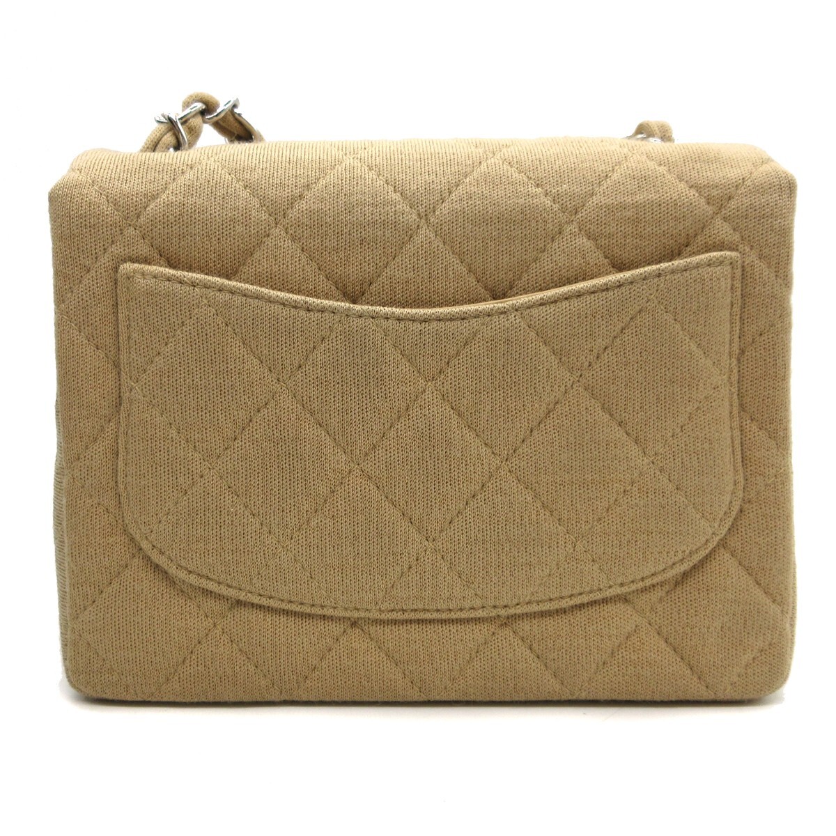 CHANEL CC Mini Matelasse 17 Chain Shoulder Bag Cotton Beige SHW France ...