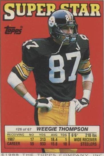 1988 Topps Super Star Sticker Back Cards - Darrell Green 137, Jerry ...