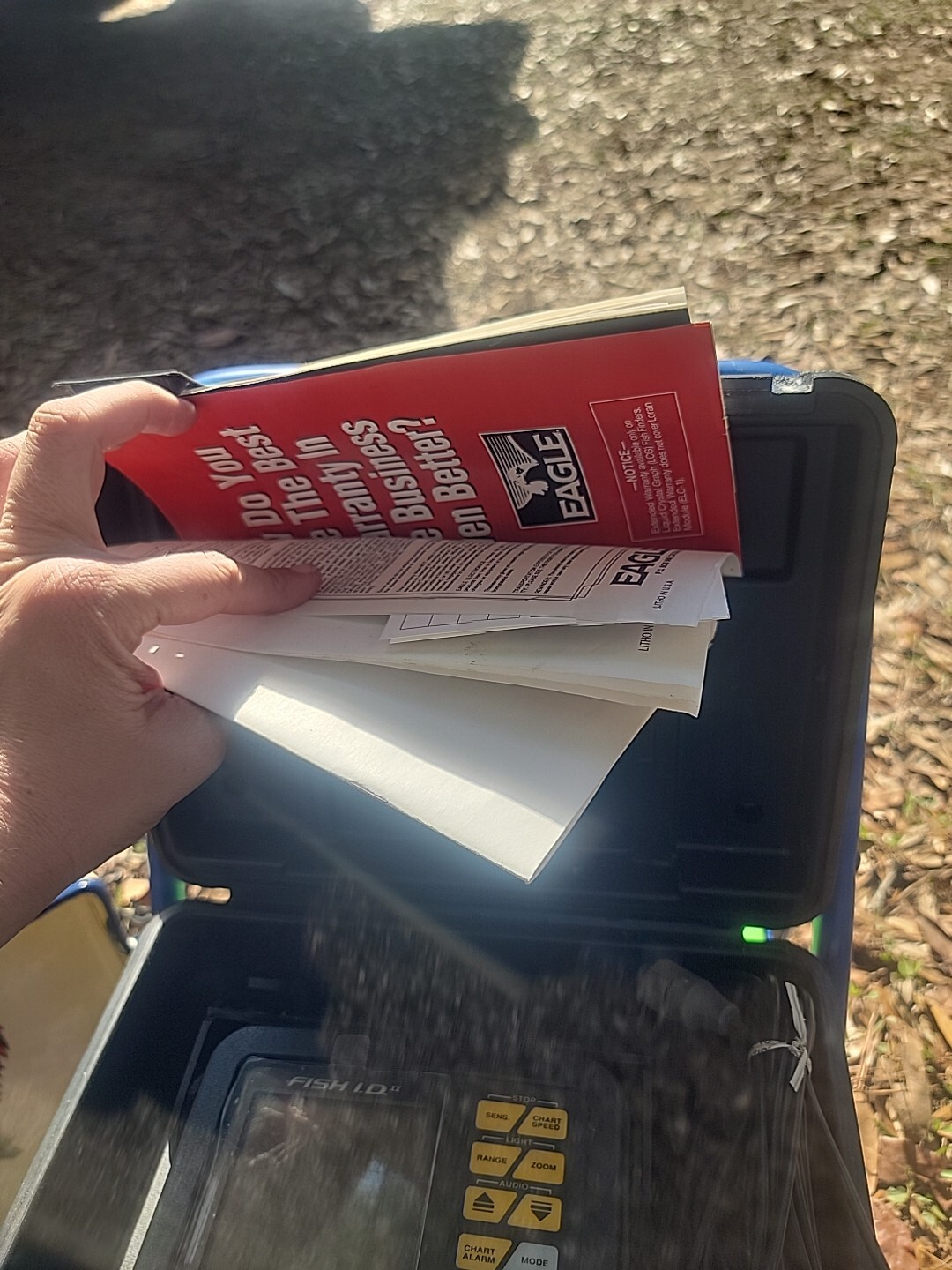 Eagle Fish ID 2 Fish Finder With Case And Books & Transducer Wire No ...