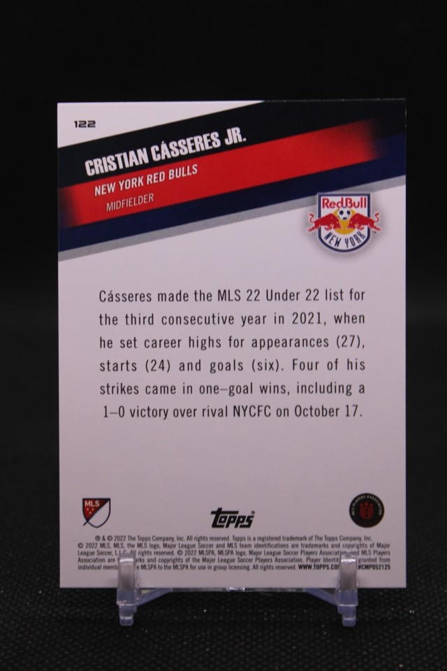 2022 MLS Base #122 Cristian Cásseres Jr. New York Red Bulls | eBay