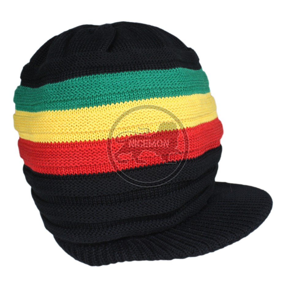 Jamaica Rasta Roots Africa Rastafari Marley Short Crown Hat Cap 100% ...