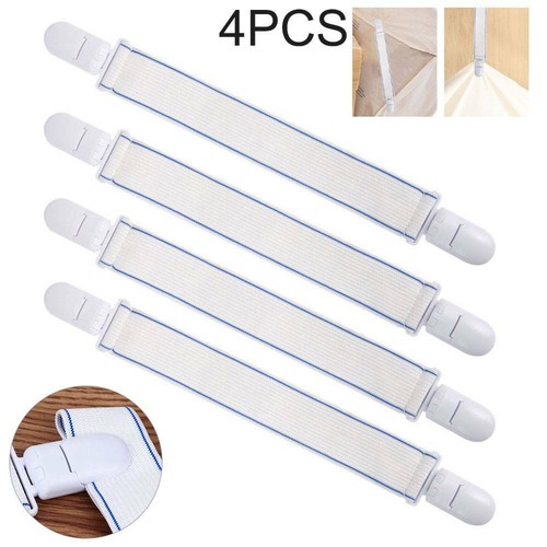 4PCS Bed Mattress Sheet Clips Grippers Straps Suspender Fasteners ...