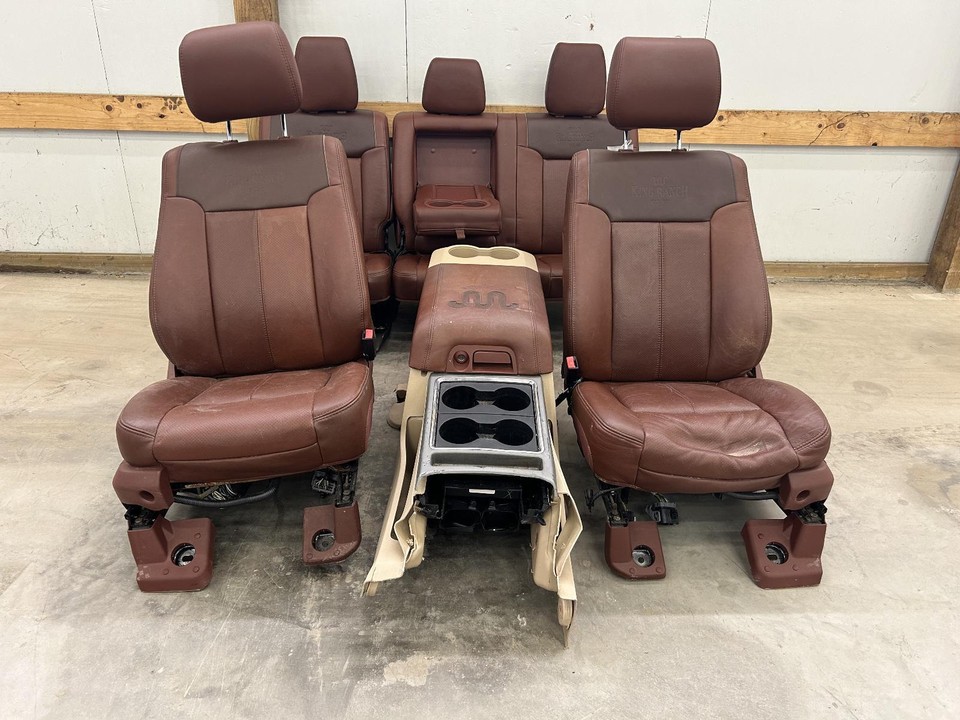 2011-2016 F250 F350 Super Duty King Ranch Complete Buckets Seat Set W ...
