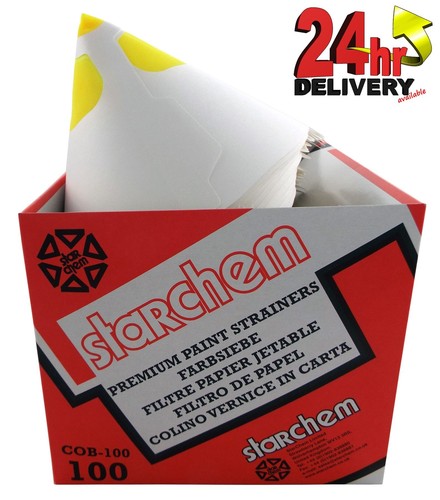 Premium Starchem Paint Strainers Pack of 100 Fine Mesh Box 100 Cob 100 ...