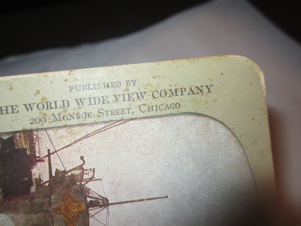 STEREOGRAPH STEREOVIEW RARE ORIGINAL THE NEW U. S. BATTLESHIP MAINE ...