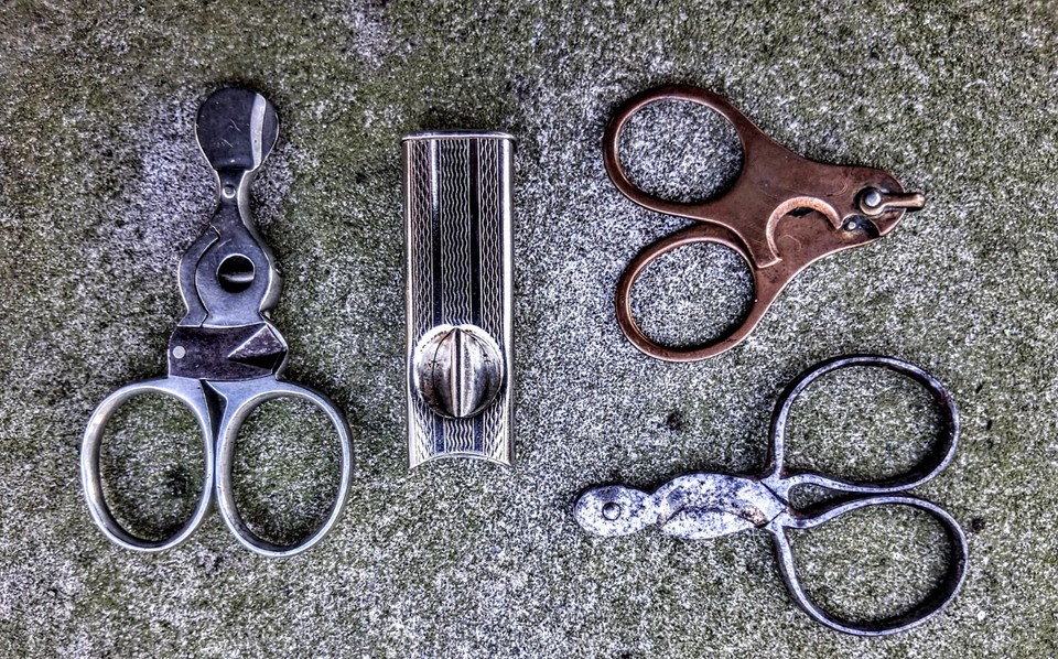 LOT Antique-Vintage Cigar Cutter-Piercer-Advertising-Box Opener ...
