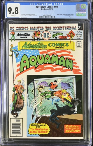 Adventure Comics #446 CGC 9.8 • Aquaman & Creeper • Flag Cover • DC ...