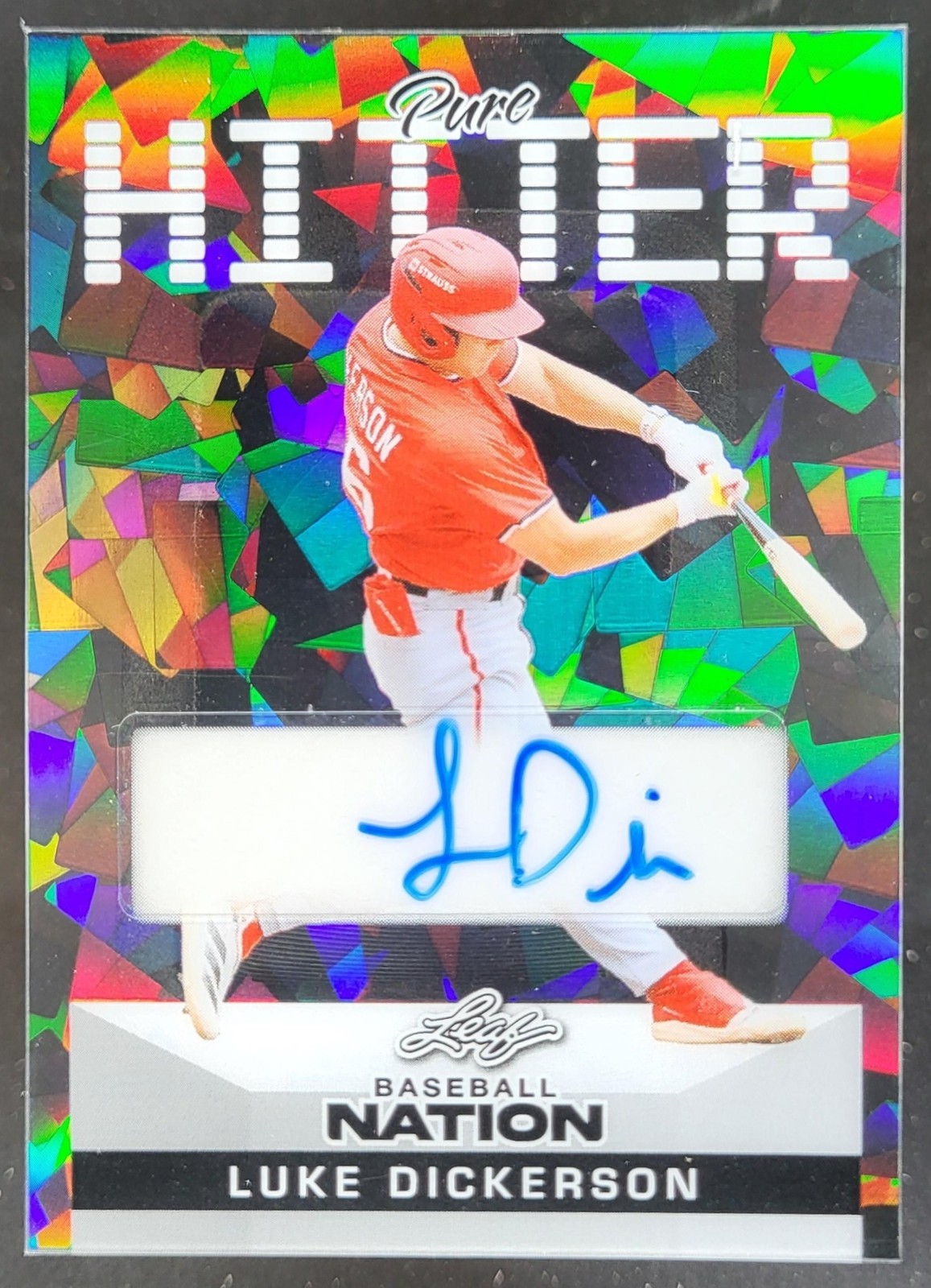 Luke Dickerson 2025 Leaf Baseball Nation #PB-21 Pure Hitter Base ...