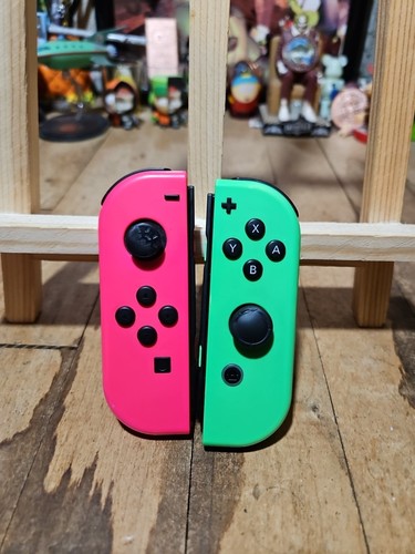 Nintendo Switch Joy-Cons Pair Controller HAC-015/HAC-016 Neon Pink/Neon ...