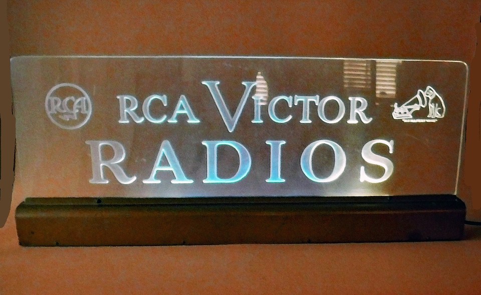 Large Vintage 1940s RCA Victor Radios Lighted Store Window Sign | eBay