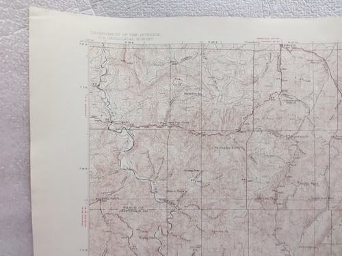 ANTIQUE ORIG. MITCHELL OREGON OR GEOLOGICAL SURVEY TOPO MAP ...