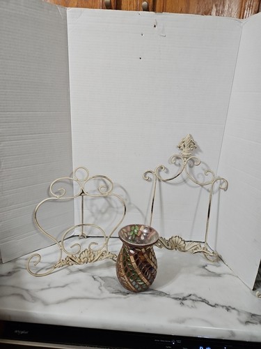 2 Metal Display Stands Picture/Plate, And Yankee Candle Warmer. | eBay
