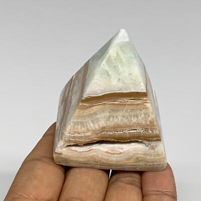 150.8g, 2.1"x1.9"x1.8", Caribbean Calcite Pyramid Gemstone, Crystal ...