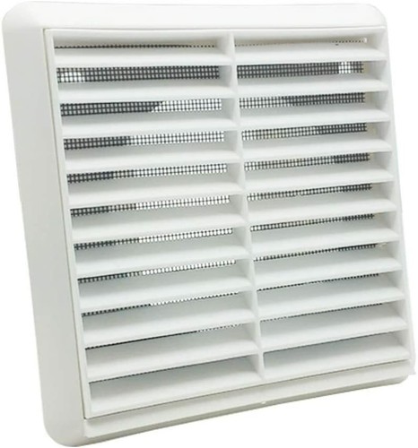 White Extractor Fan Ducting Wall Fixed Louvered Grille Ventilation 4 ...