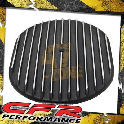Aluminum 12" Oval Air Cleaner Top Finned - Black | eBay