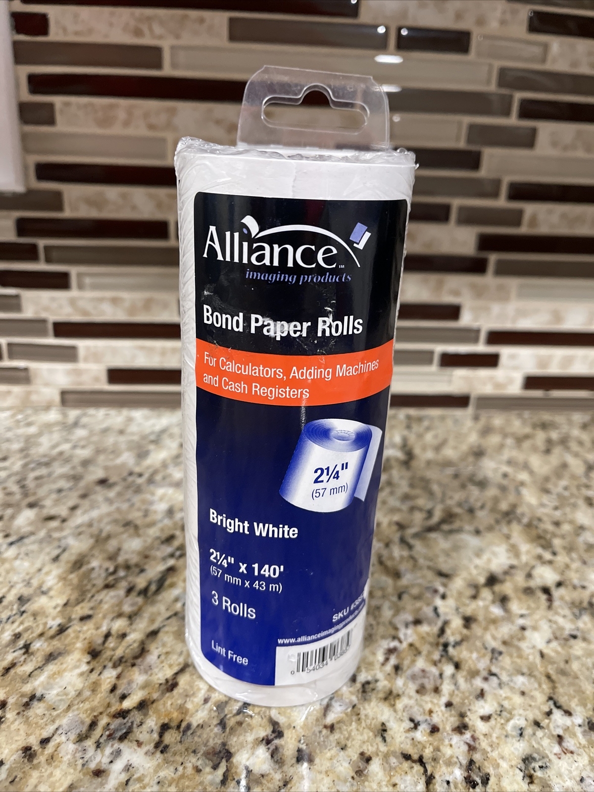 Alliance Bond Paper Rolls 3 Rolls 2.25 X 140' For Cash Registers Adding ...