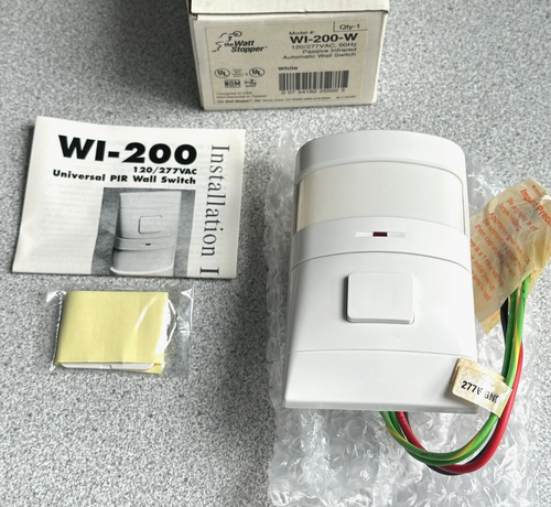 NEW Watt Stopper WI-200-W Passive Infrared Automatic Wall Switch Sensor ...