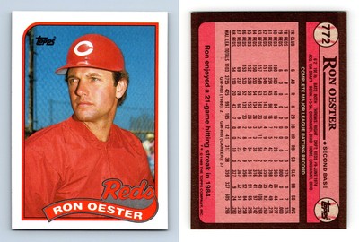 Ron Oester - Reds #772 Topps 1989 Baseball Trading Card | eBay