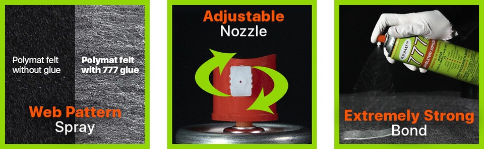 12 12oz Cans OF Glue Polymat 777 Industrial Spray Adhesive for MARINE ...