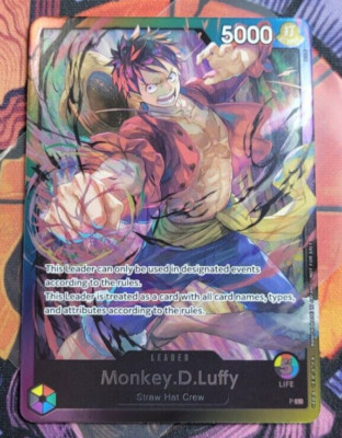 Monkey. D. Luffy P-L Multicolor Foil Leader PROMO Packs Battle Card | eBay