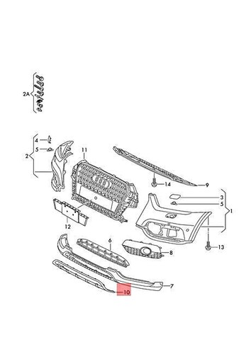 Genuine AUDI Q3 8UB Underrun Bar 8U0807733 | eBay