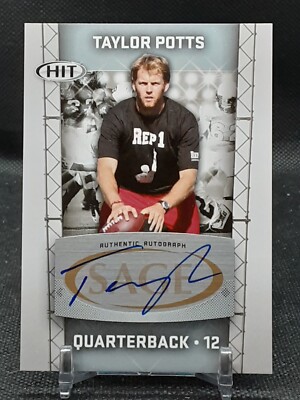 TAYLOR POTTS 2011 SAGE HIT SILVER AUTO ROOKIE RAMS TEXAS TECH RED ...