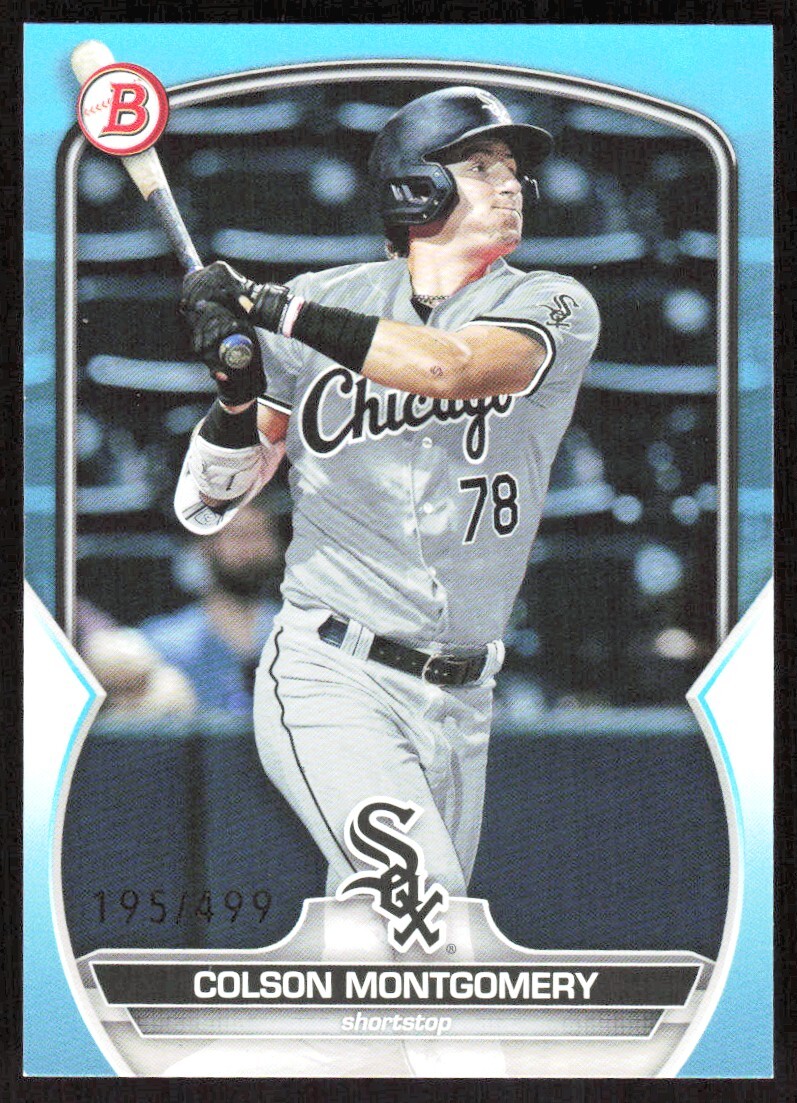 2023 4162B Bowman Draft Sky Blue Colson Montgomery Rookie 195/499 ...