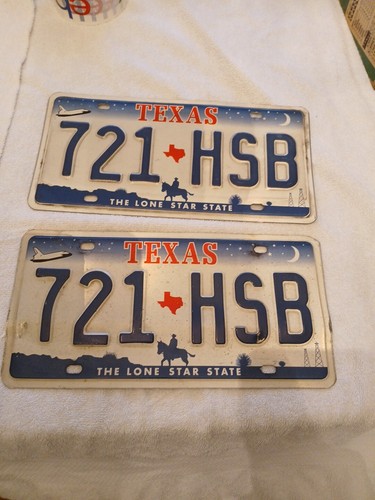 Vintage TEXAS License Plates # 721 HSB fun wall decor | eBay