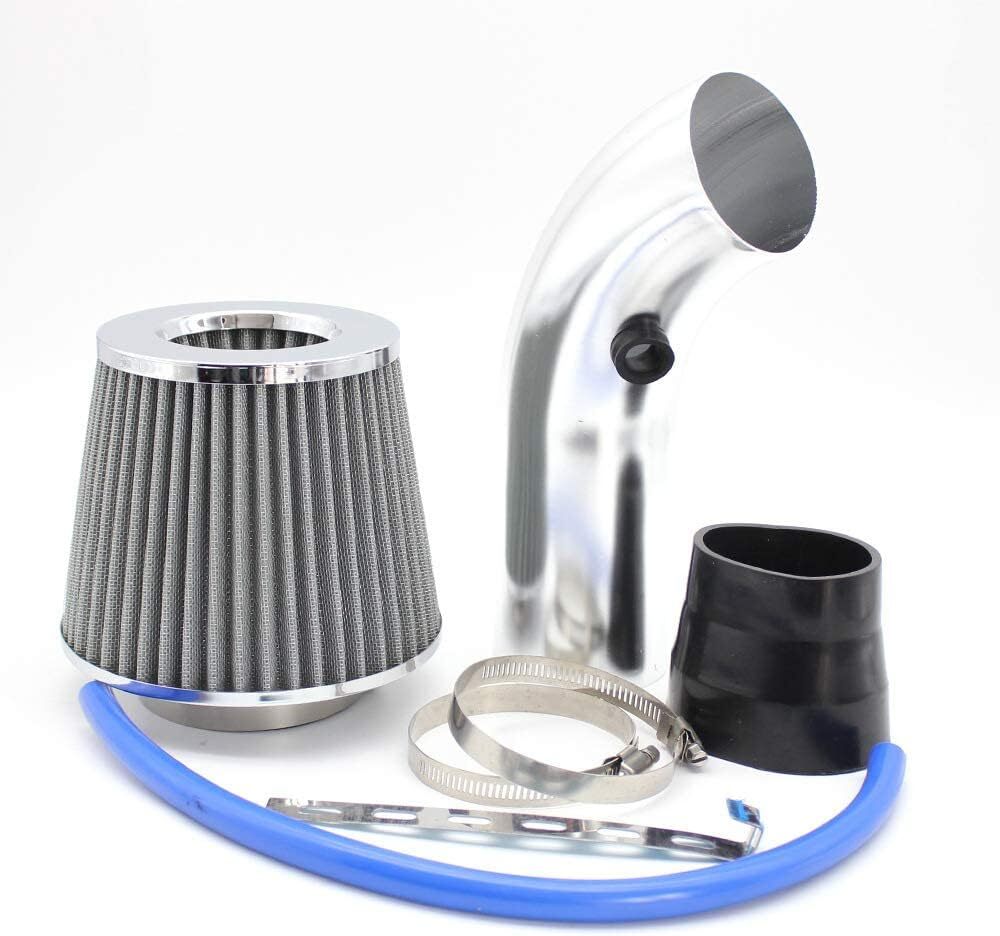 Cold Air Intake Filter Induction Kit 3" Aluminum Pipe Power Flow Hose ...