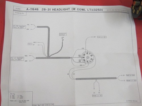 NEW 1928-31 Ford Model A headlamp main wiring harness A-11646 | eBay