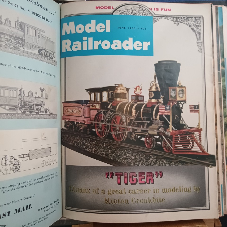 Model Railroader Magazine Complete Year 1966, 12 Issues + Binder + Free ...