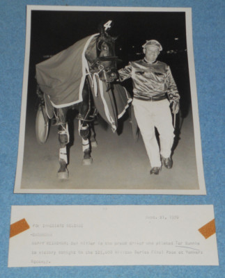 1970 Harness Racing Press Photo Horse Tar Bunnie & Del Miller Yonkers ...
