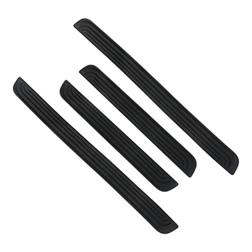 4pcs Rubber Car Protector Sill Scuff Cover Door Plate Sticker Sport ...