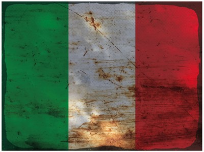 mrdeco Metall Schild 30x40cm Flagge Italien Flag of Italy Rost Deko ...