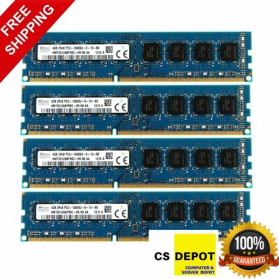 Lot 16GB 32GB RAM (4x4GB 8X4GB 50X4GB) PC3-12800U DDR3 1333MHZ Desktop ...