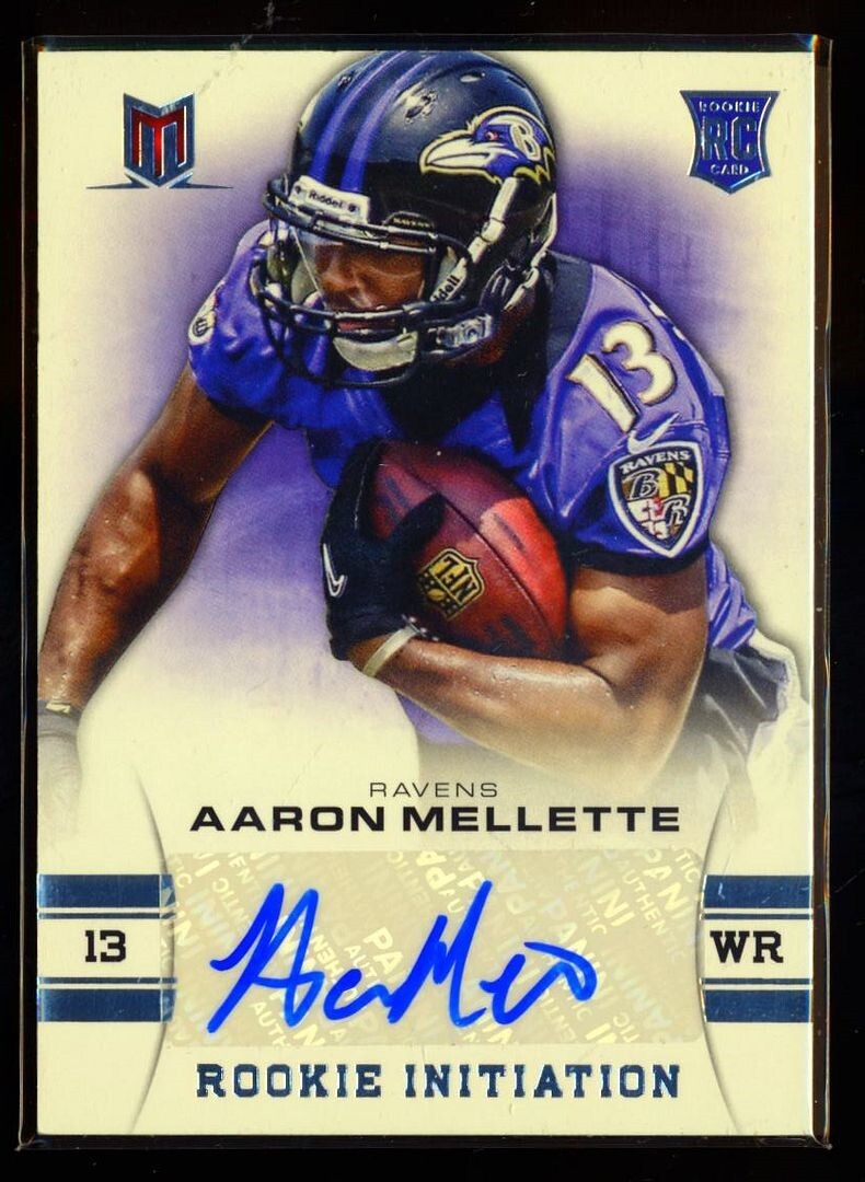 2013 MOMENTUM ROOKIE INITIATION /299 AUTO AARON MELLETTE RAVENS | eBay