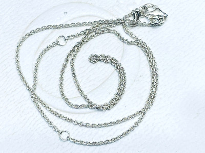 Authentic Pandora Silver Fine Cable Chain Necklace 45cm Adjustable ...