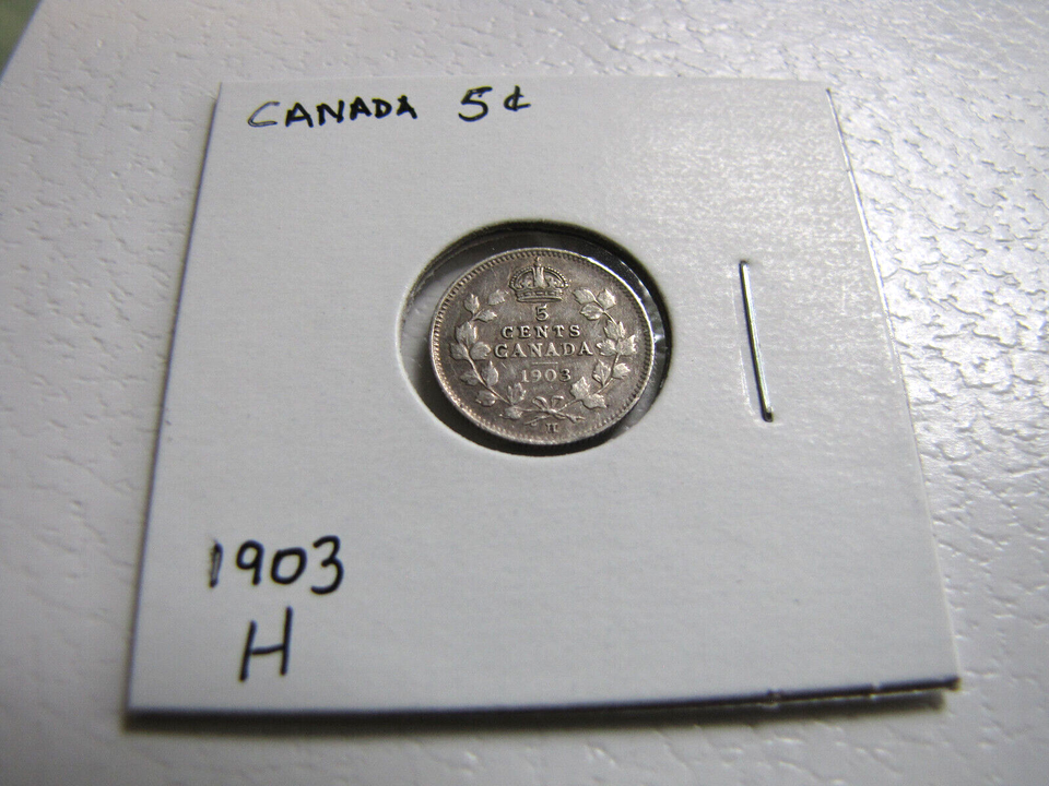 1903-H Canada 5 Cents Small Silver Coin | eBay